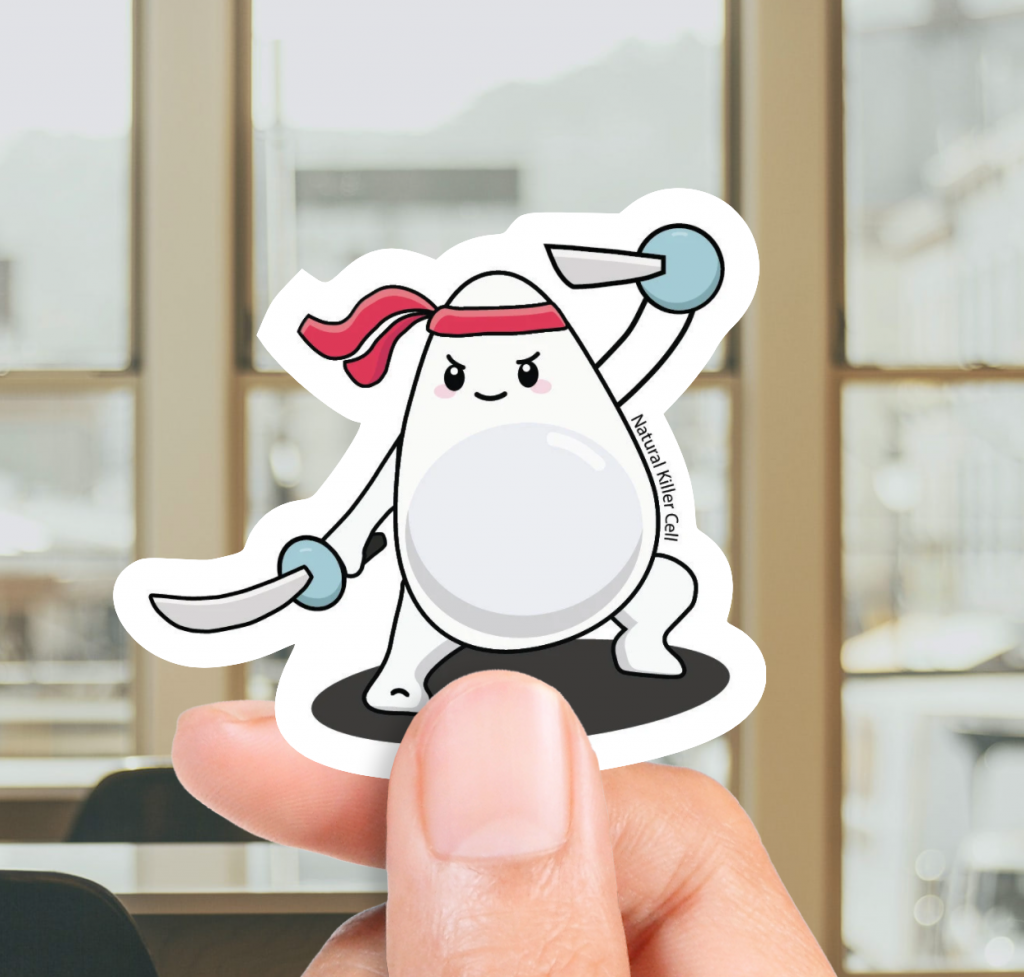 Natural Killer Cell Sticker – Cell Cartoons